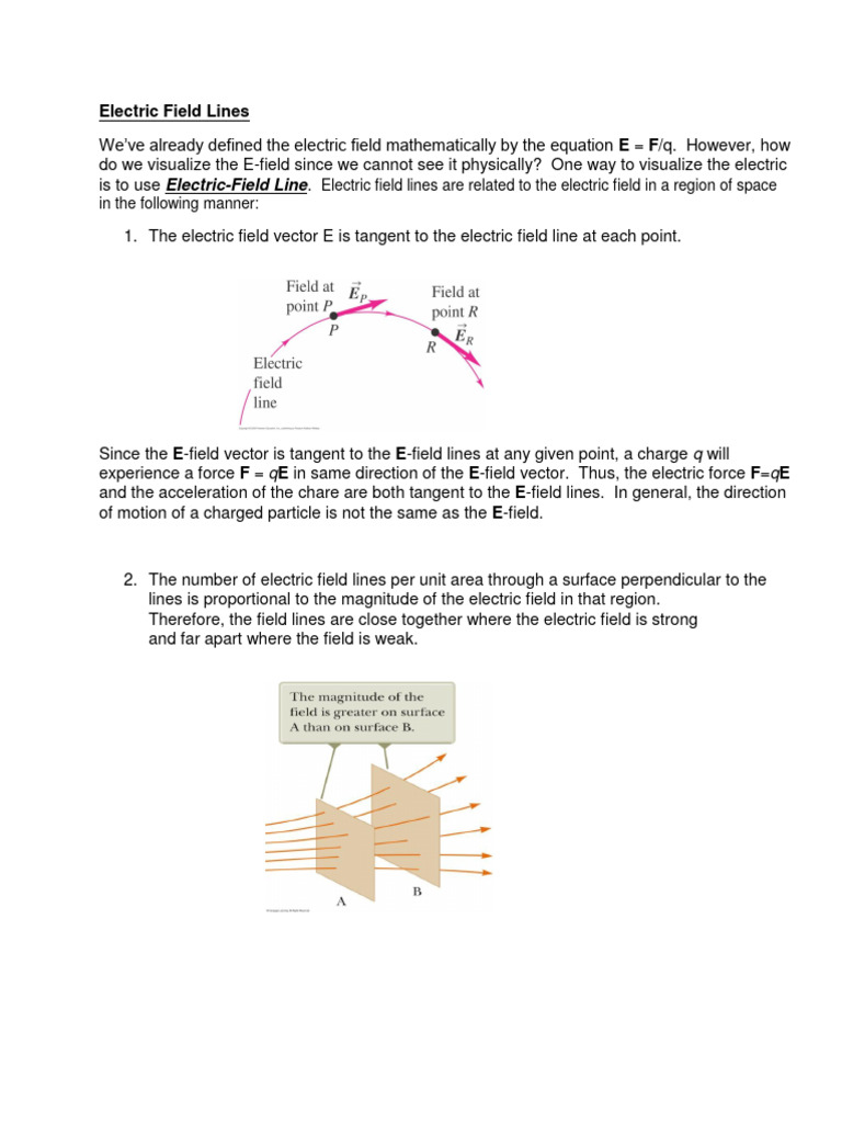Electric Field Lines Electric Di | PDF | Electric Field | Chemical Polarity