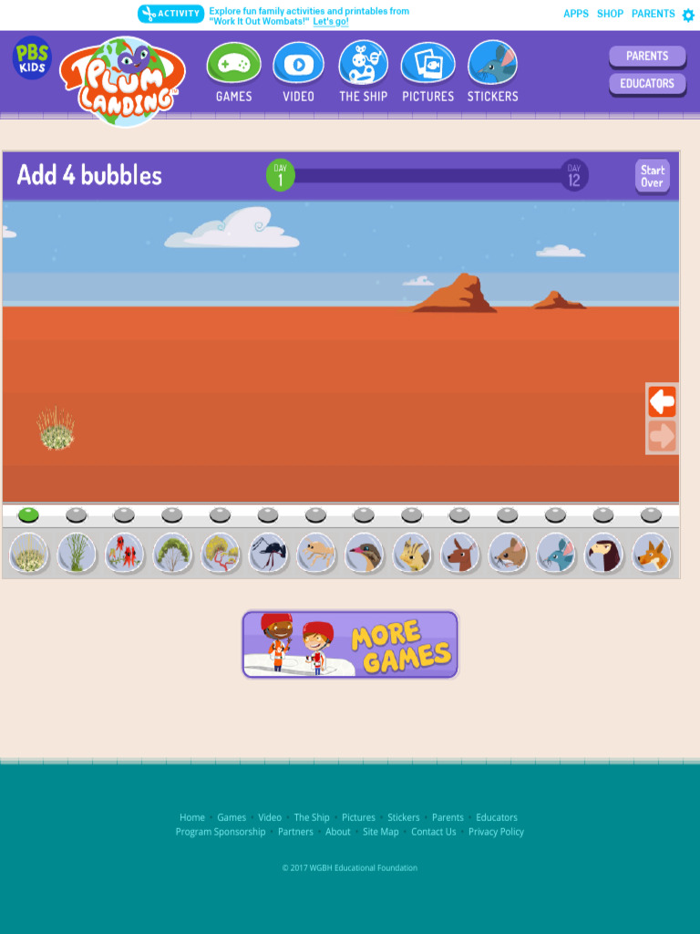 Games Feed The Dingo - Plum Landing Pbs Kids | PDF | Games & Activities
