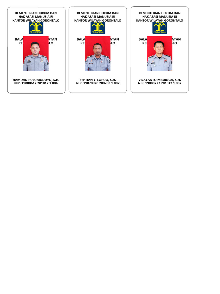 Gorontalo Legal Office Personnel List | PDF