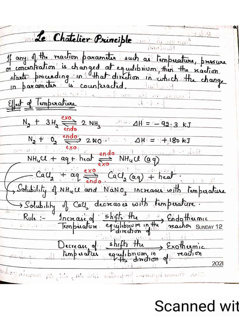 Le Chatelier Principle | PDF