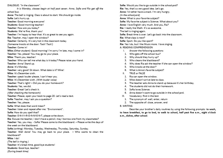 DIALOGUE in The Classroom | PDF