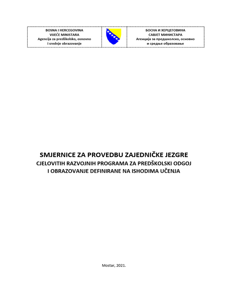 Smjernice Za ZJCRP | PDF