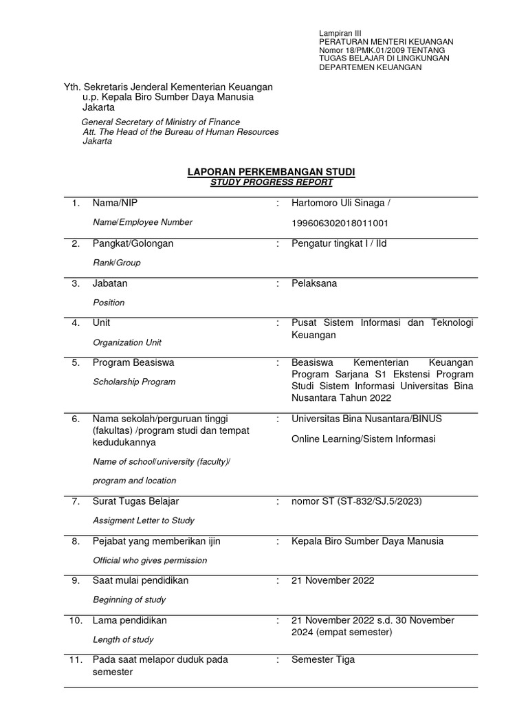 LPS Sem II - Hartomoro Uli Sinaga | PDF