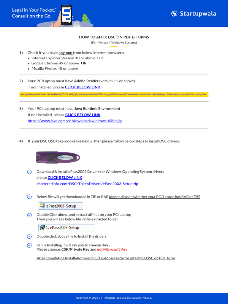 How To Affix DSC On PDF E-Forms | PDF | Computers