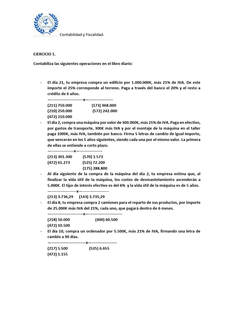 Ejercicio 1 Tema 2 | PDF | Servicios financieros | Negocios económicos