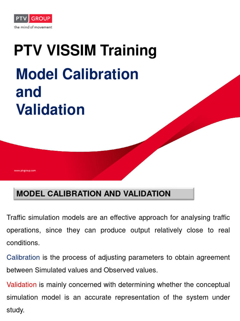 VISSIM Model Calibration and Validation | PDF | Simulation | Traffic