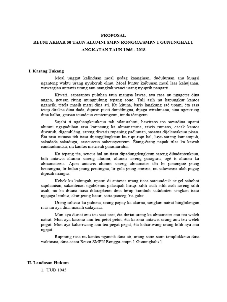 Proposal Reuni Akbar 2023 Print | PDF