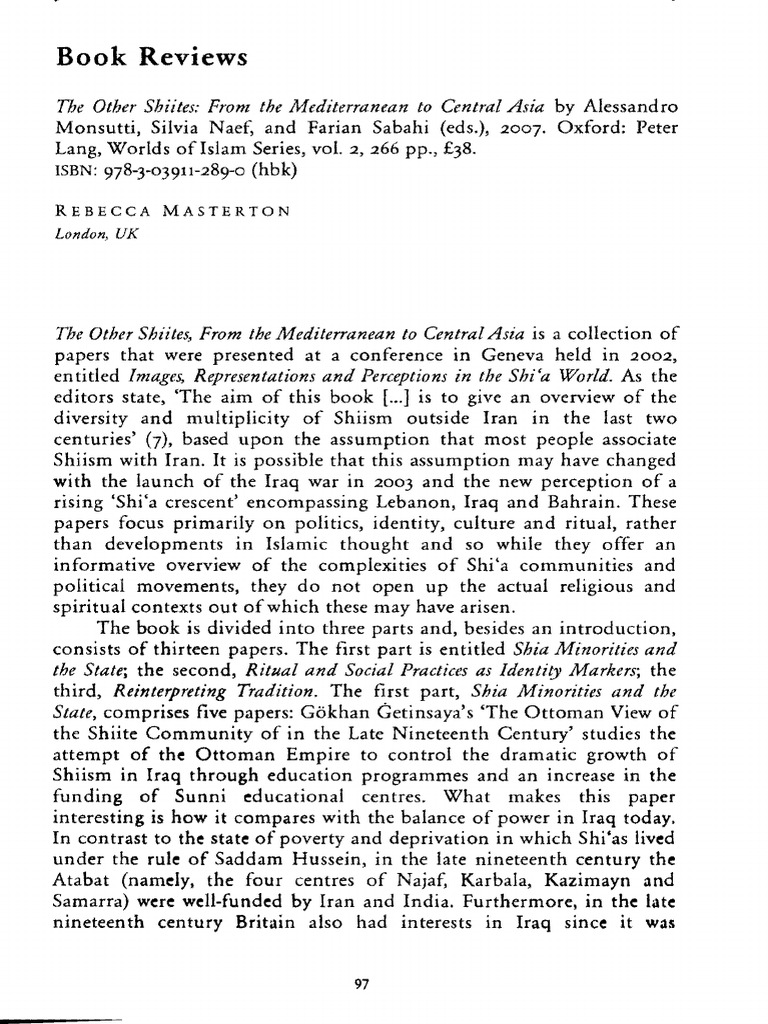 Review The Other Shiites From The Medite | PDF | History | Religion ...