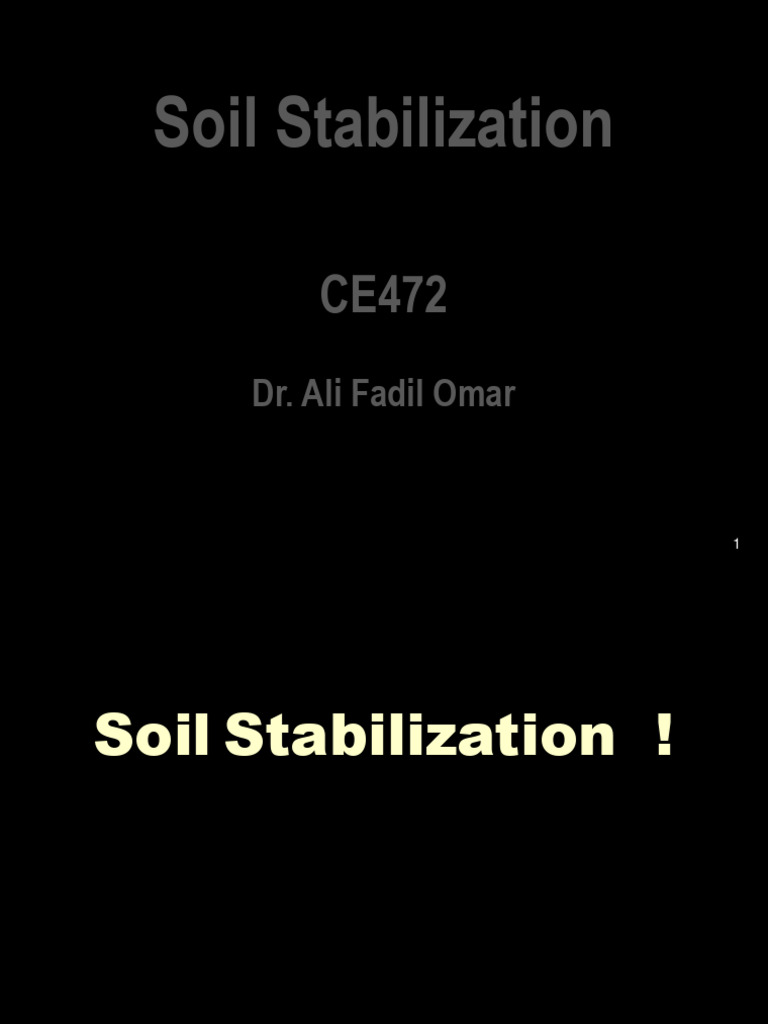 Soil Stabilization Techniques Overview | PDF | Soil | Clay