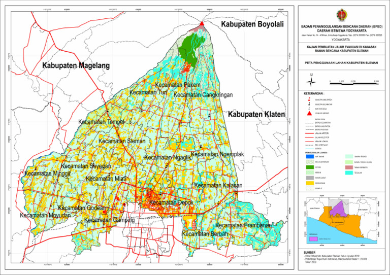 Peta Penggunaan Lahan Kabupaten Sleman | PDF