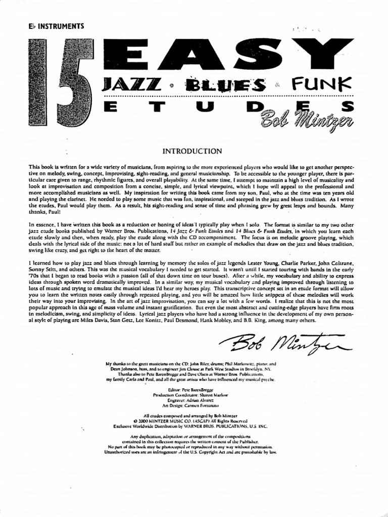Bob Mintzer 1 | PDF
