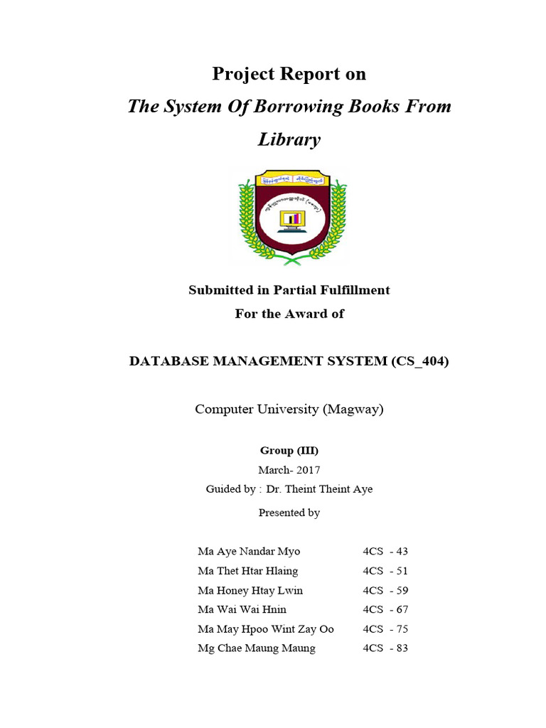 Group 2 Library Information System | PDF | Databases | Data Management