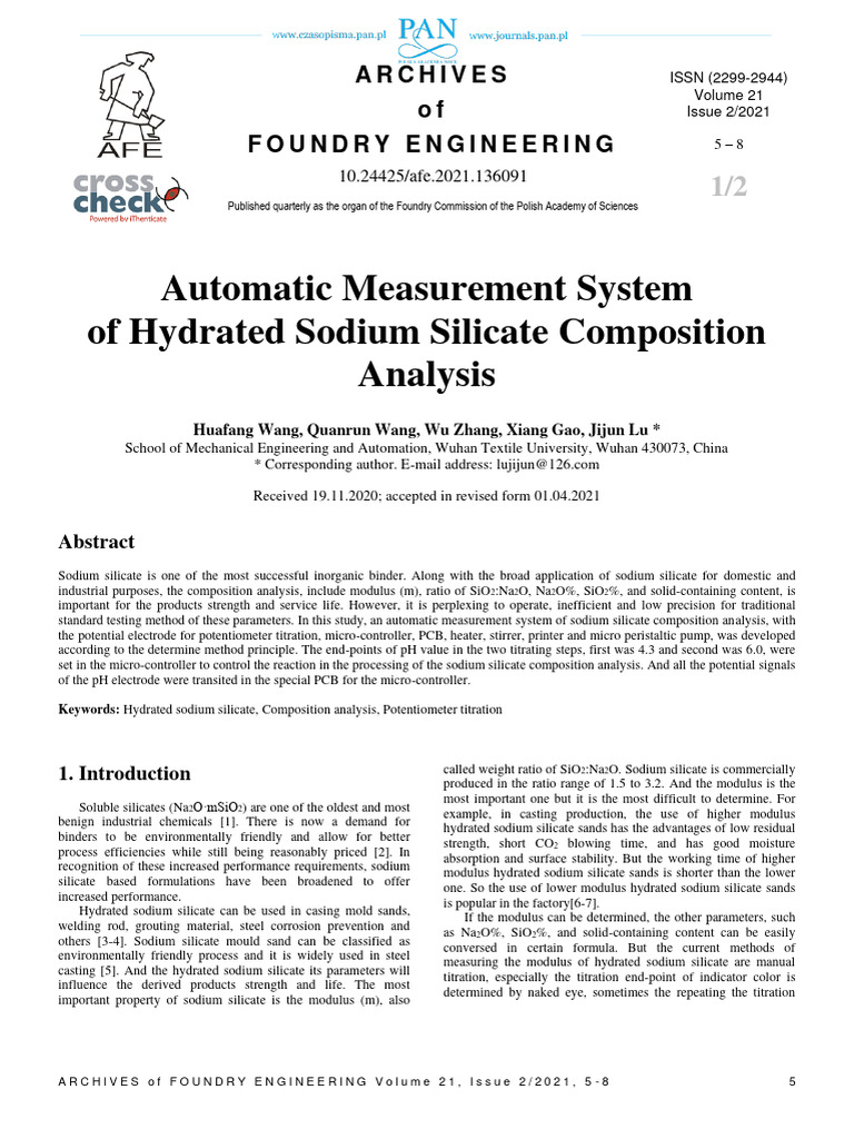 Automatic Measurement System of Hyd | Download Free PDF | Ph | Chemistry