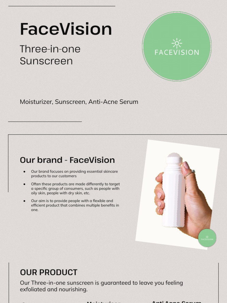 Face Vision | PDF | Skin Care | Sunscreen