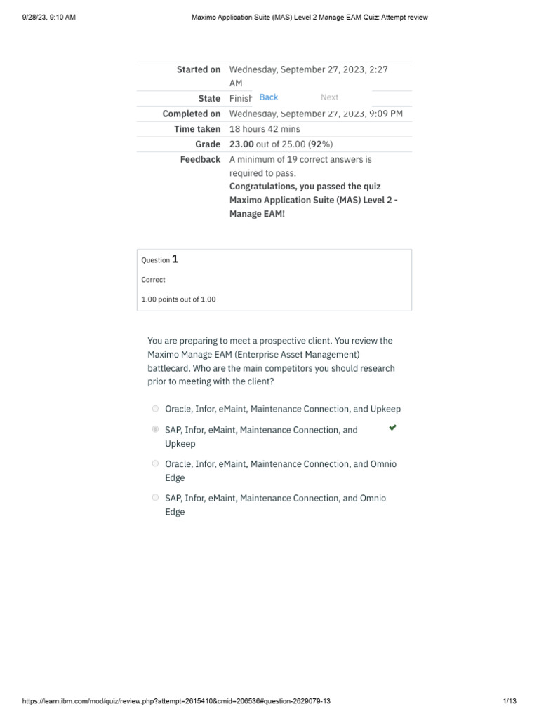 Maximo Application Suite (MAS) Level 2 Manage EAM | PDF | Asset ... Maximo Application Suite (MAS) Level 2 Manage EAM | PDF | Asset ...