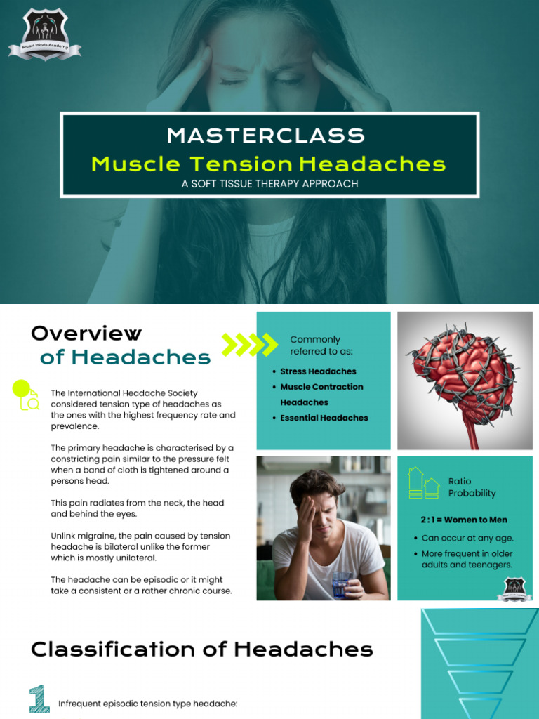 2 Stuart Hinds Academy Masterclass Manual Muscle Tension Headache | PDF