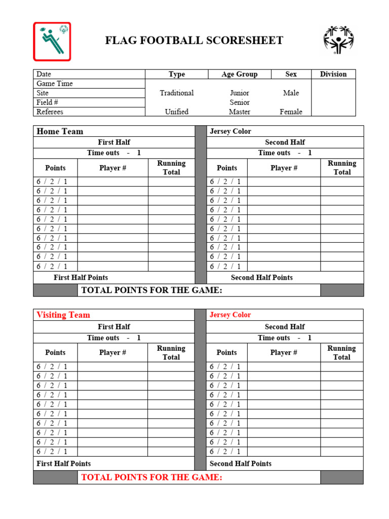Training-Football-Scorecard-Template | PDF