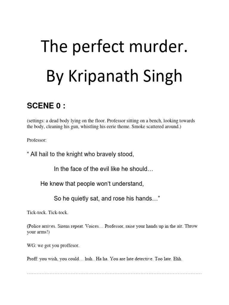 The Perfect Murder | PDF | Crimes | Crime & Violence