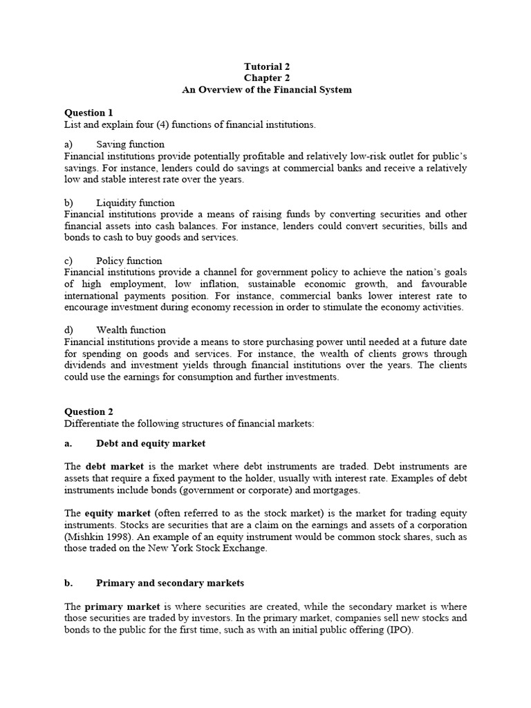 Tutorial 2 Answer Scheme ECO531 | Download Free PDF | Financial Markets | Stocks