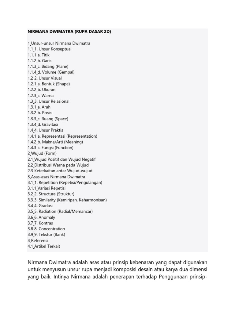 Suplemen Pertemuan 5 - Rupa Dasar 2D IIBN | PDF | Seni & Disiplin Bahasa