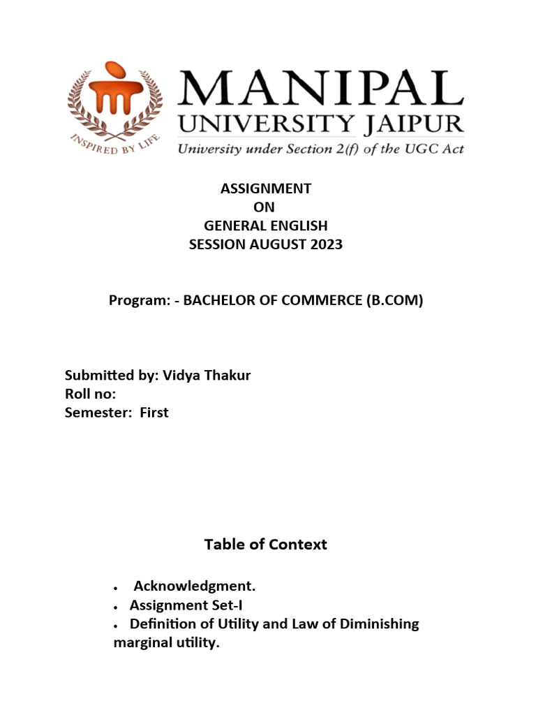 ASSIGNMENT English | PDF