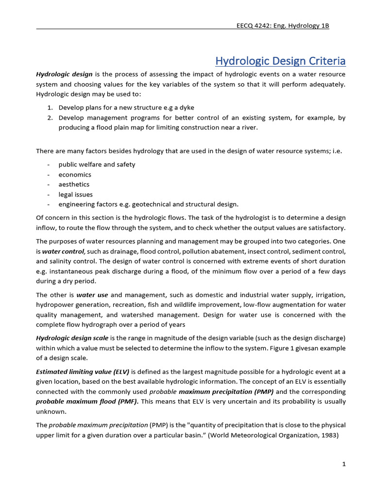 EECQ_4242_Hydrologic design criteria | PDF