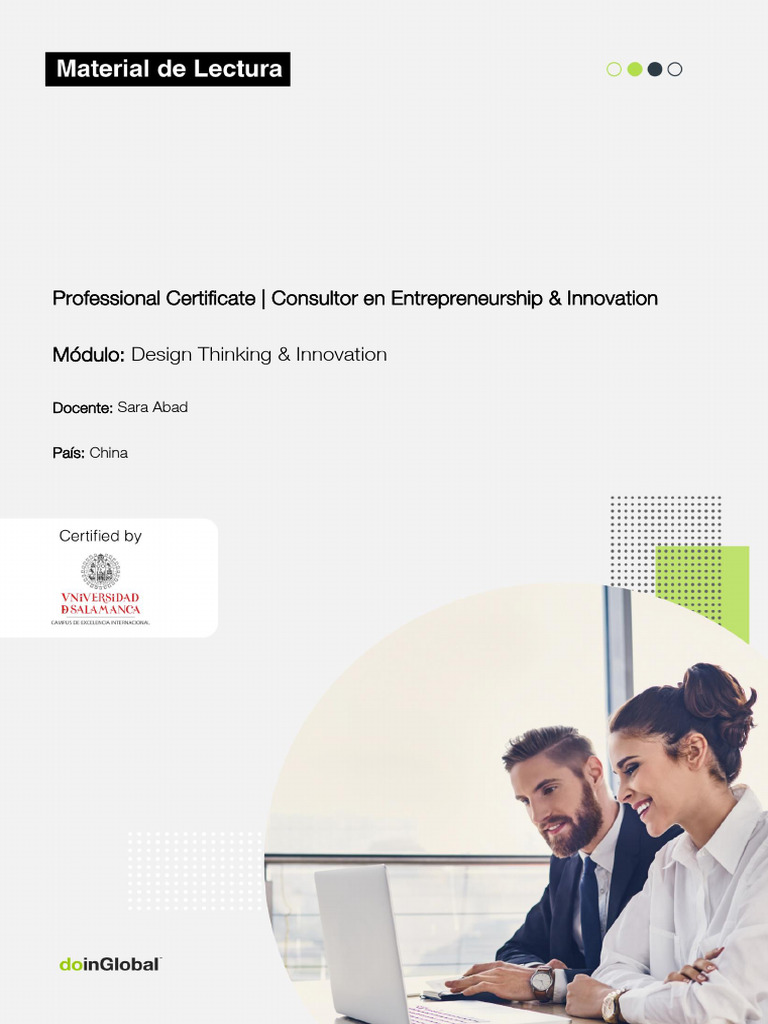 Doinglobal - PCCEI - Design Thinkg & Innovation - Prof. Sara Abad | PDF