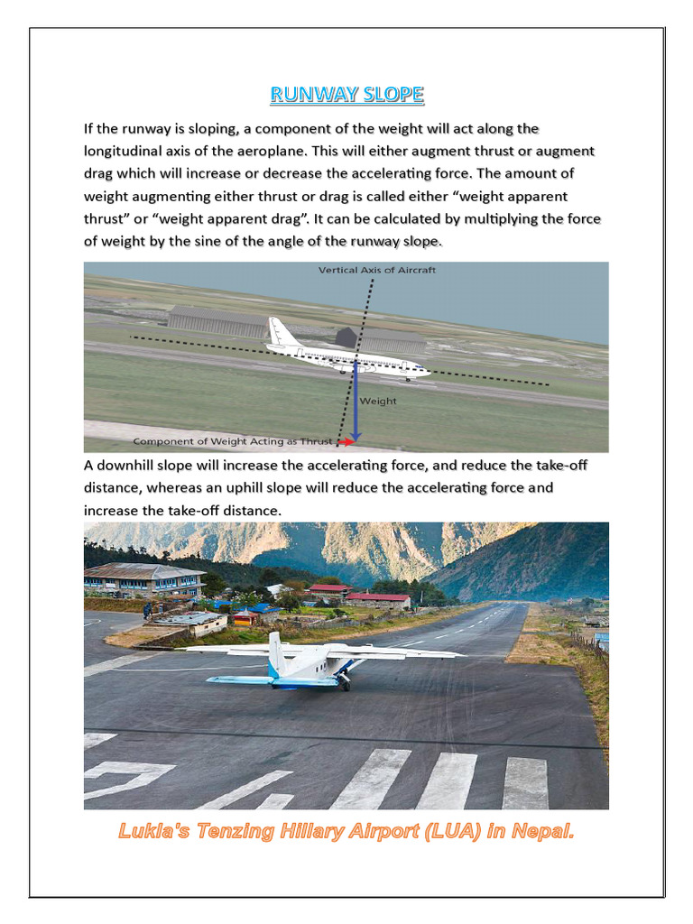 Runway Slope Impact on Takeoff Distance | PDF