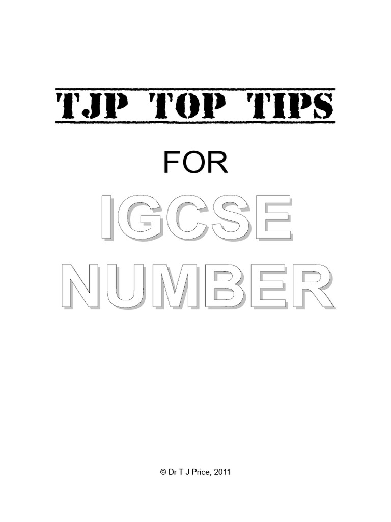 IGCSE Number | PDF | Percentage | Numbers
