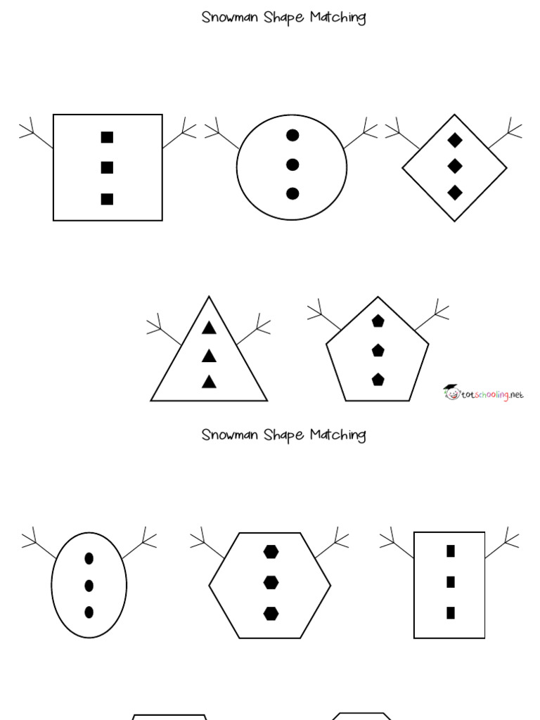 Free - Snowman Shape Matching | PDF