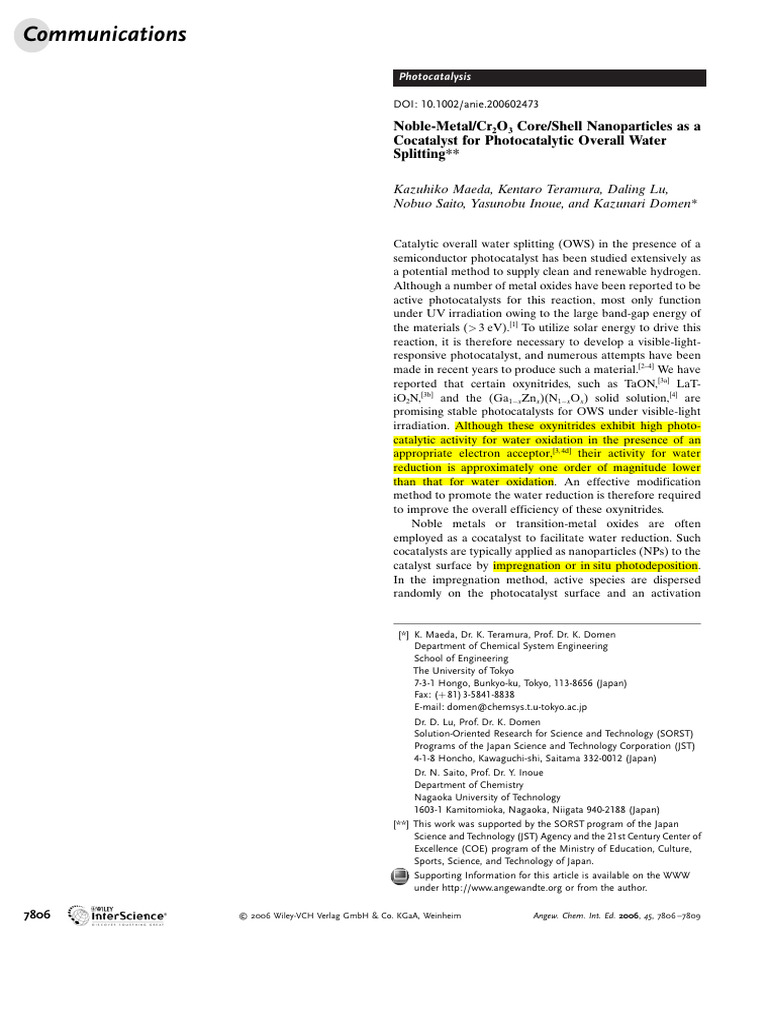 Communications: Kazuhiko Maeda, Kentaro Teramura, Daling Lu, Nobuo ...