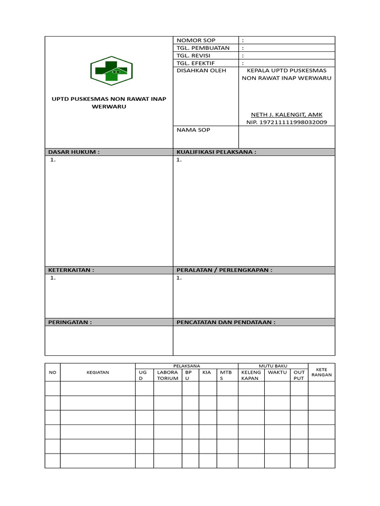 Format Sop 2023 Terbaru | PDF