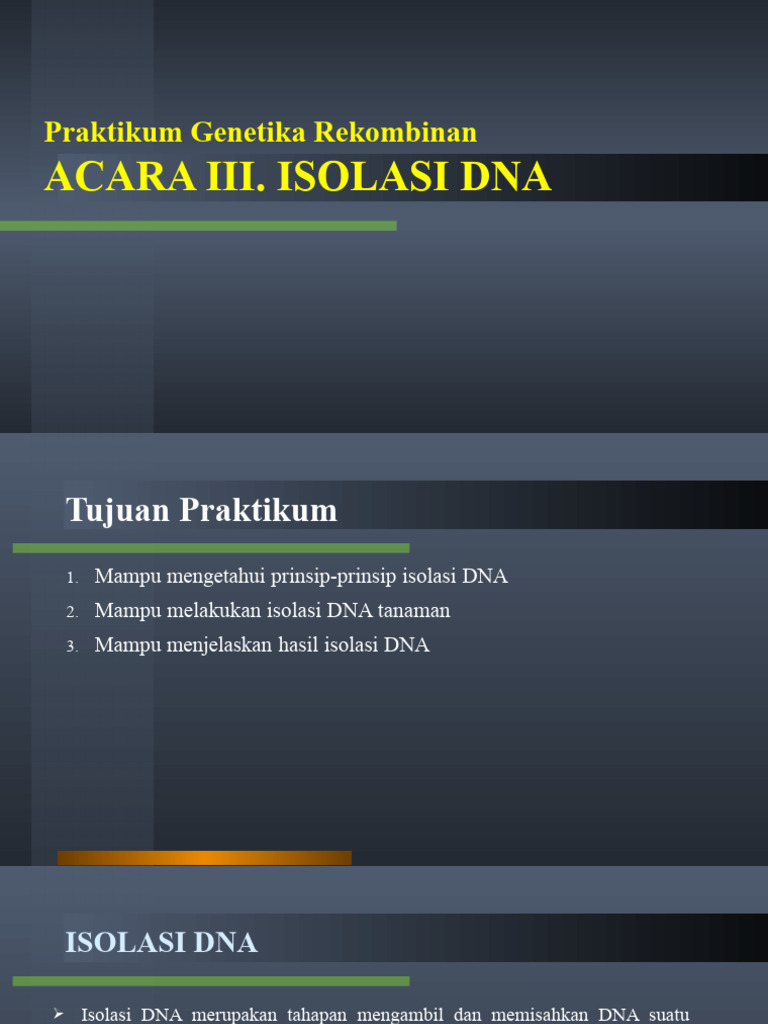 Isolasi DNA | PDF