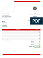Water Bill Format Template | PDF