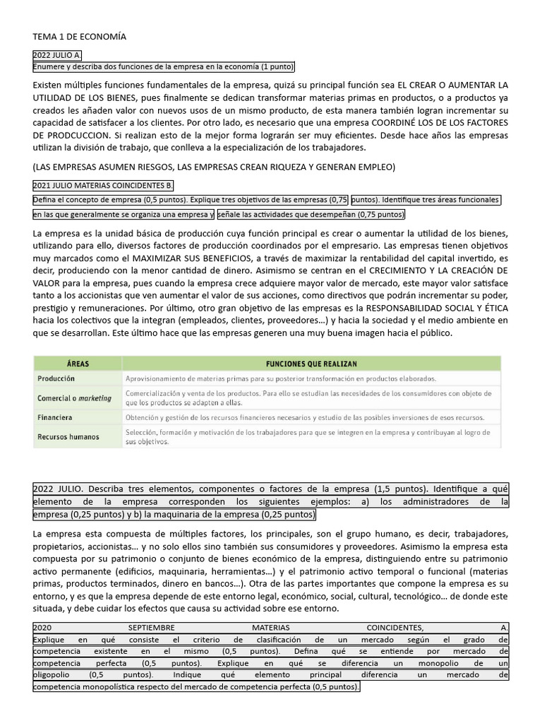 Ejercicios Tema Por Tema | PDF | Business | Mercado (economía)