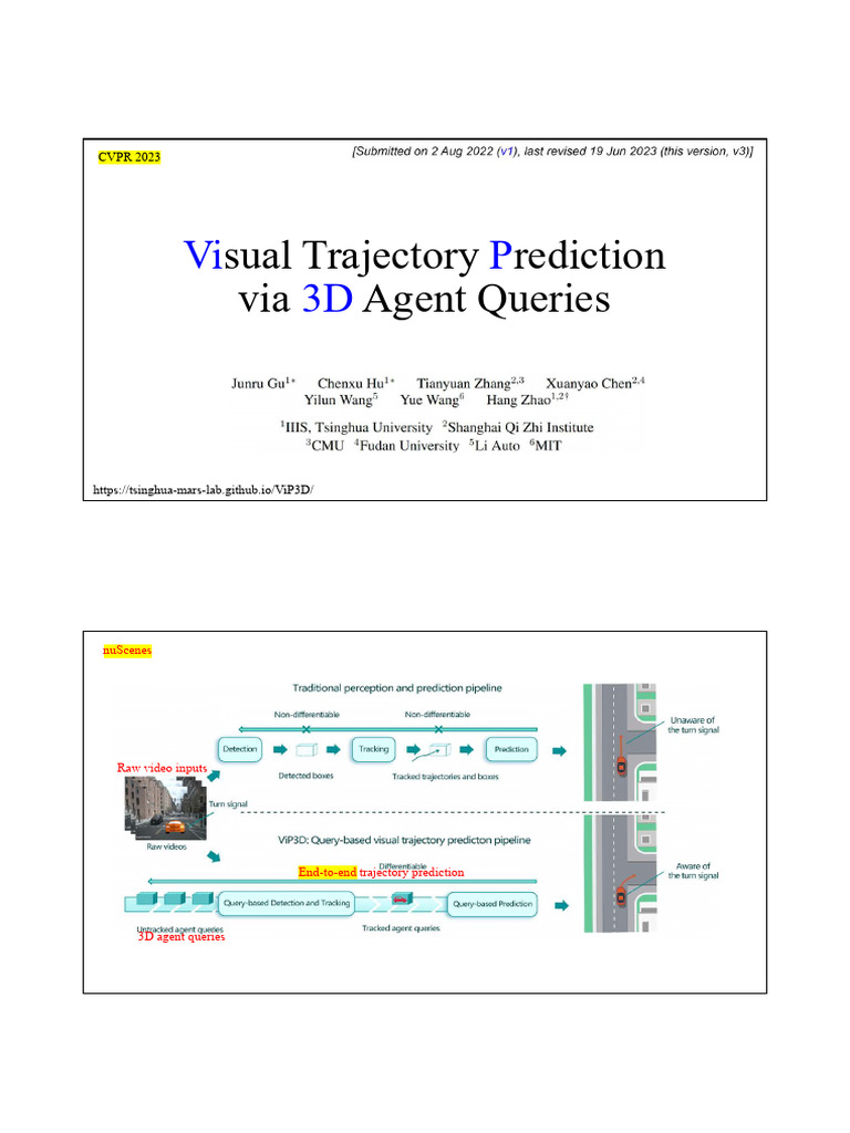Visual Trajectory Prediction Via 3D Agent Queries | PDF | Information ... Visual Trajectory Prediction Via 3D Agent Queries | PDF | Information ...