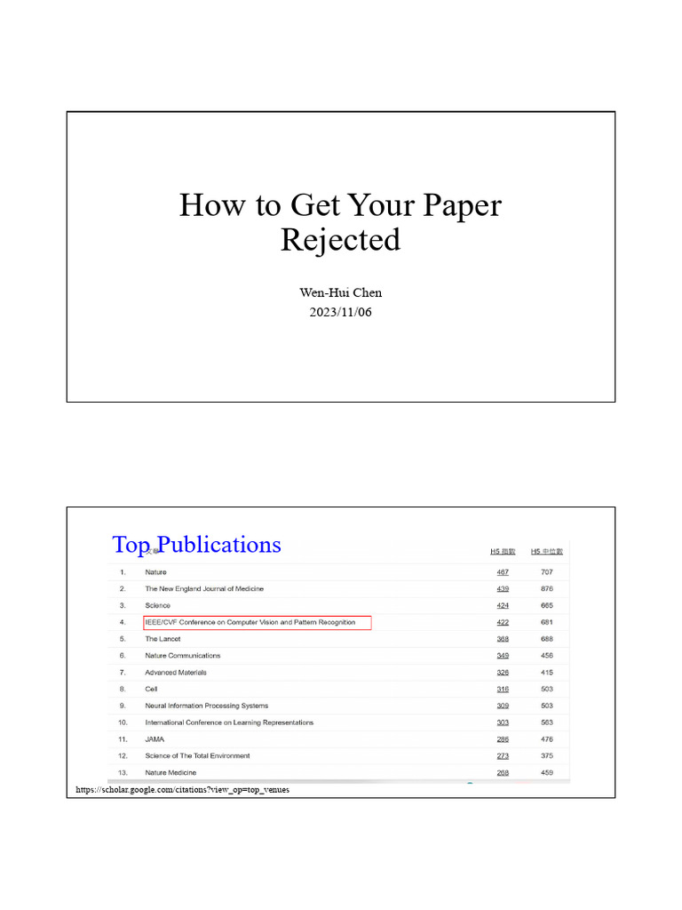 How To Get Your Paper Rejected | PDF