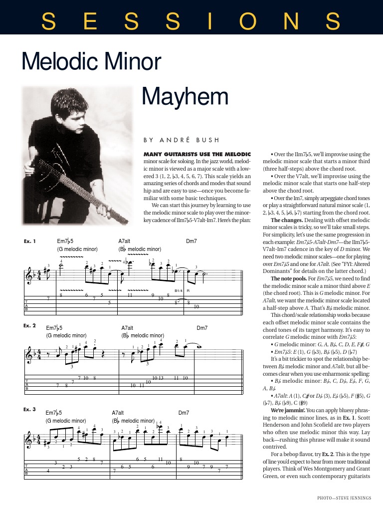 Melodic Minor Mayhem | PDF | Minor Scale | Scale (Music)