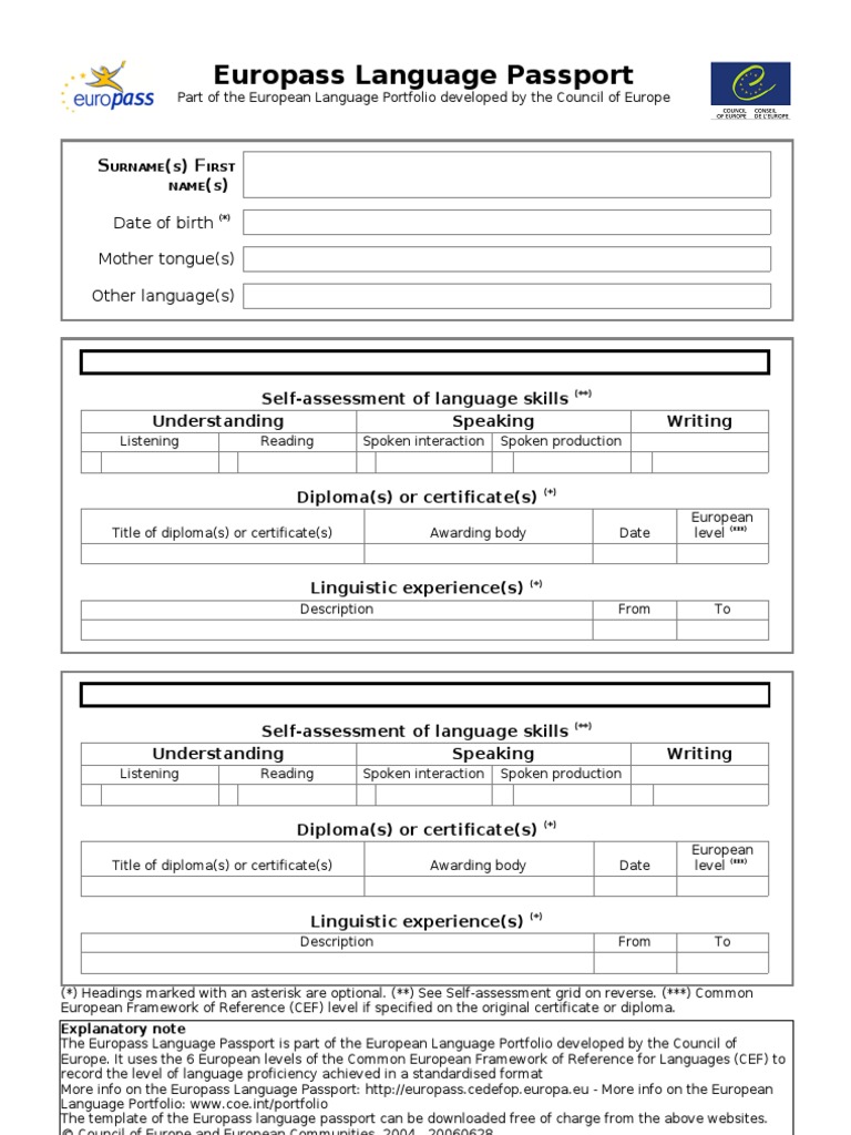 Europass Template | PDF