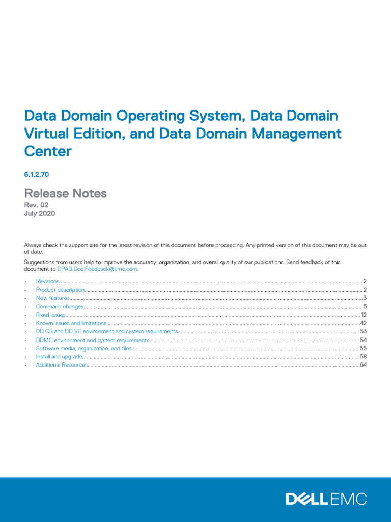 Docu98680 - DD OS, PowerProtect DDMC, and PowerProtect DDVE 6.1.2.70 ...