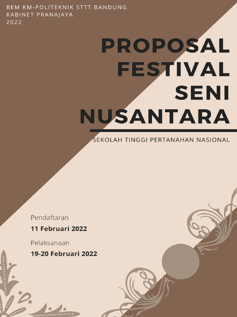 Proposal Festival Seni Nusantara | PDF