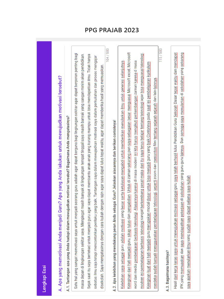 Materi Esay PPG Prajab 2023 | PDF