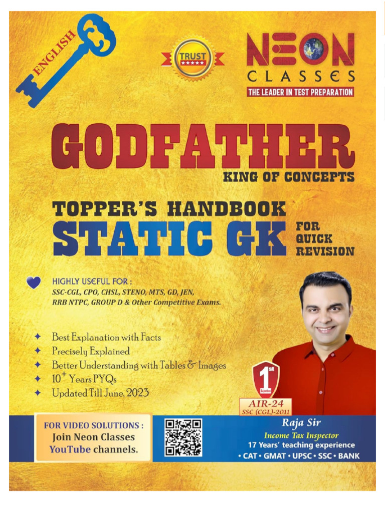 Poster of Book Static G.K. (English) Godfather Topper's Hand | PDF