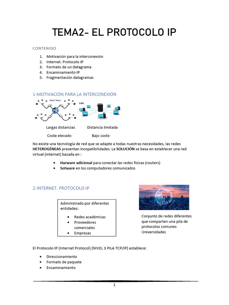 TEMA2-El Protocolo IP | PDF | Informática