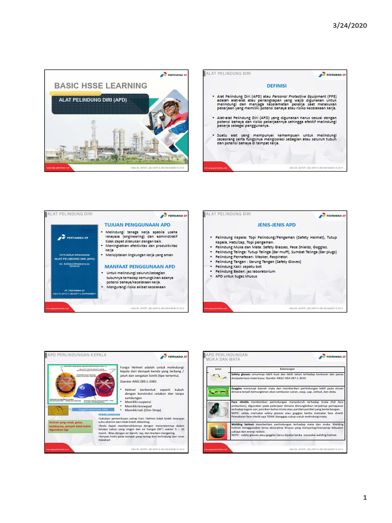 Alat Pelindung Diri (APD) | PDF