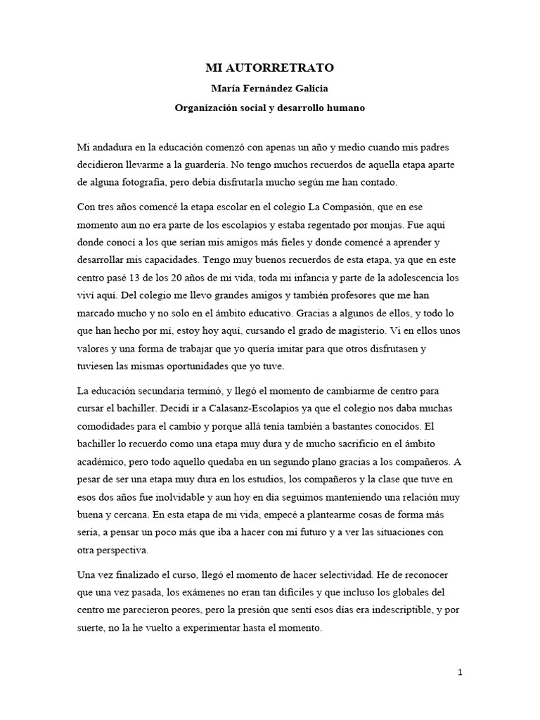 Mi Autorretrato | PDF | Maestros