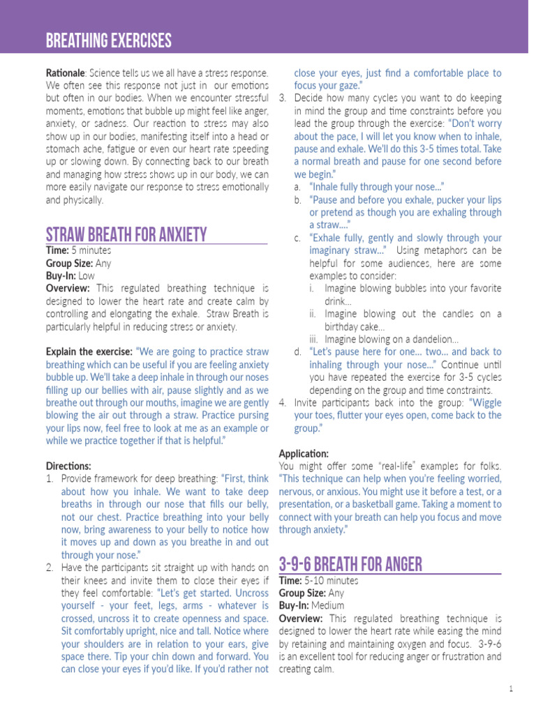 Breathing | PDF | Self-Improvement