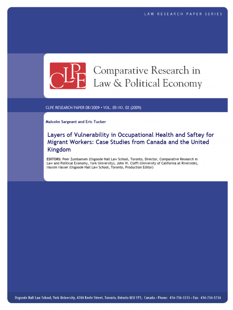 Challenging A "Cycle of Neglect" - Health and Safety Among ...