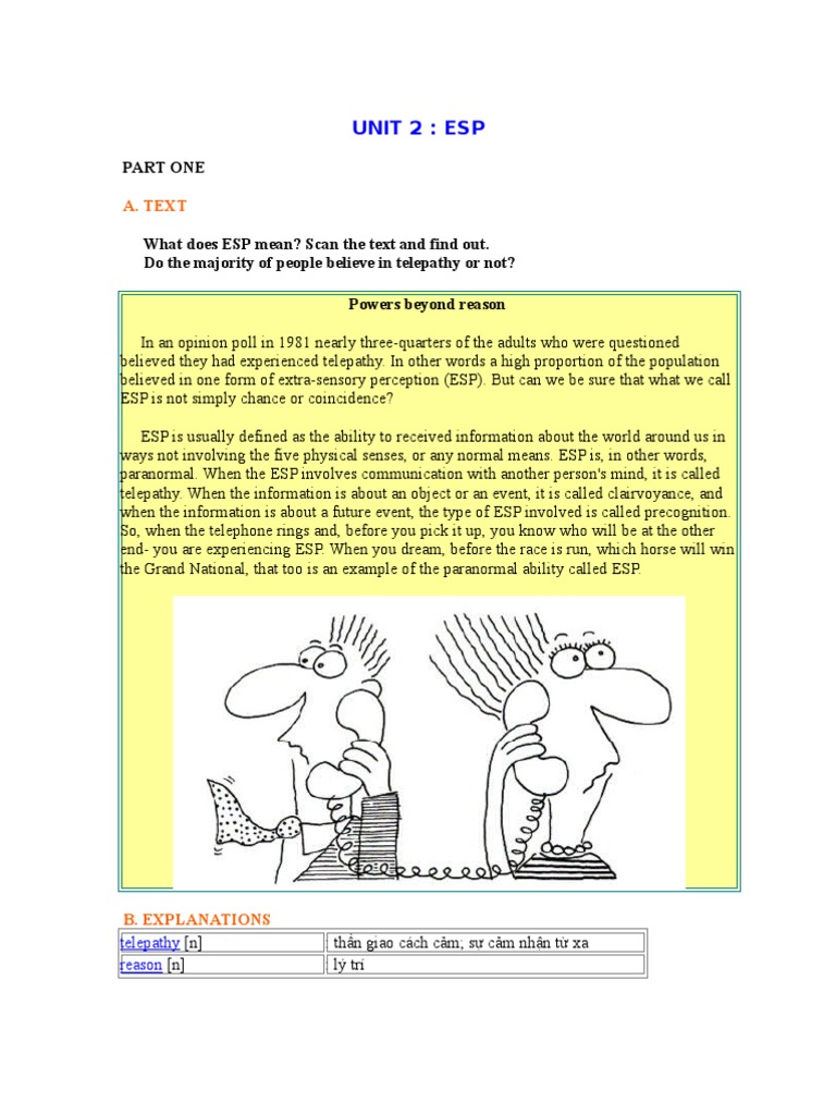 Understanding Extra-Sensory Perception (ESP) | PDF | Extrasensory ...