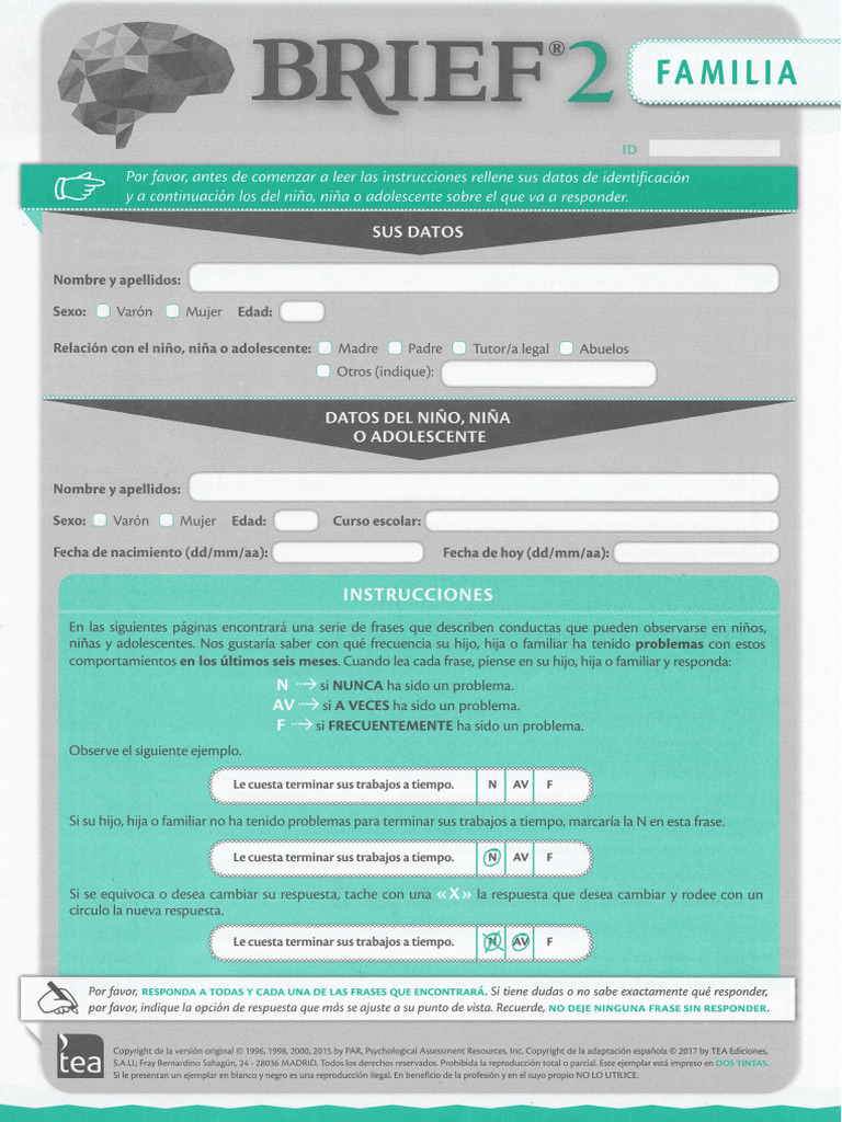 Cuadernillo Brief-2 Familia | PDF